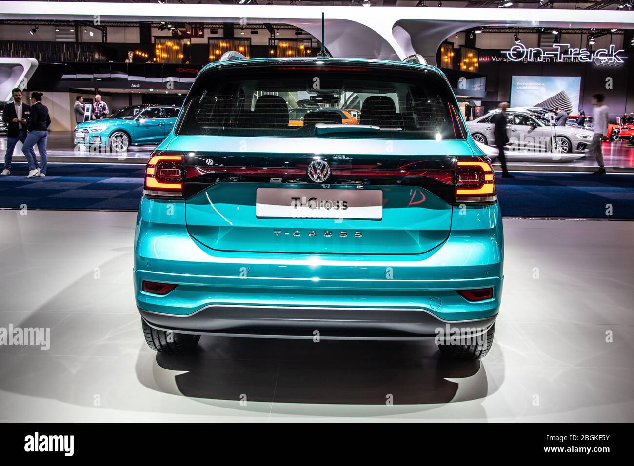 Brussels, Belgium, Jan 2020 Volkswagen VW T-Cross, Brussels Motor Show ...