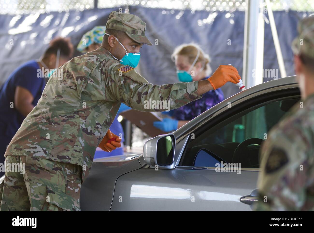 Florida National Guard Sgt. Denin Ozuna, with the 260th Military ...