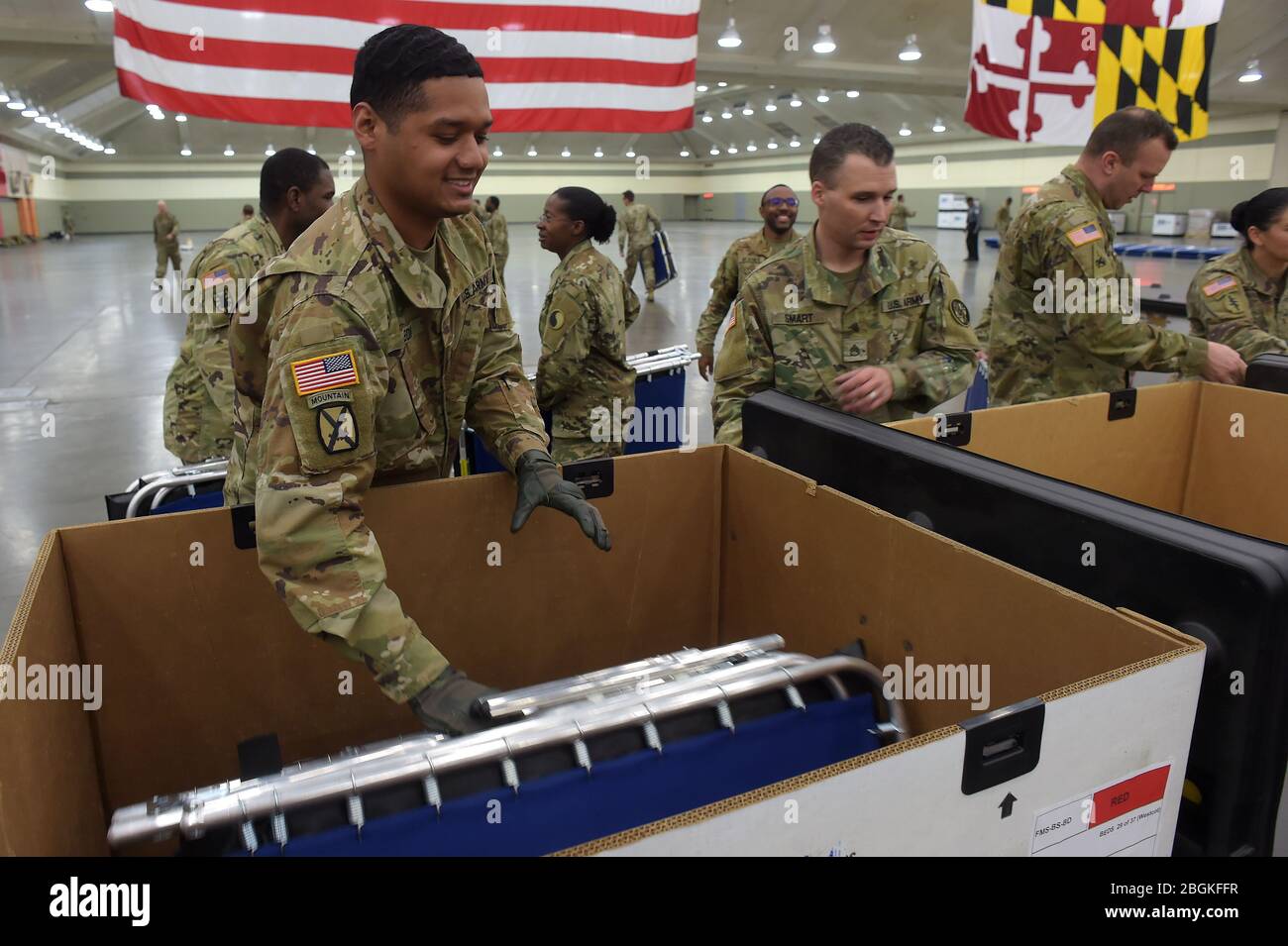Army Sgt. Kevin Leon, assigned to the Maryland Army National Guard’s ...