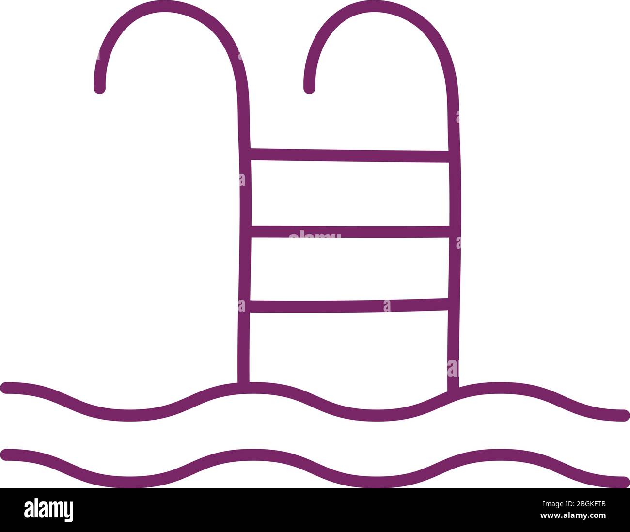 Pool line and fill style icon vector design Stock Vector Image & Art ...