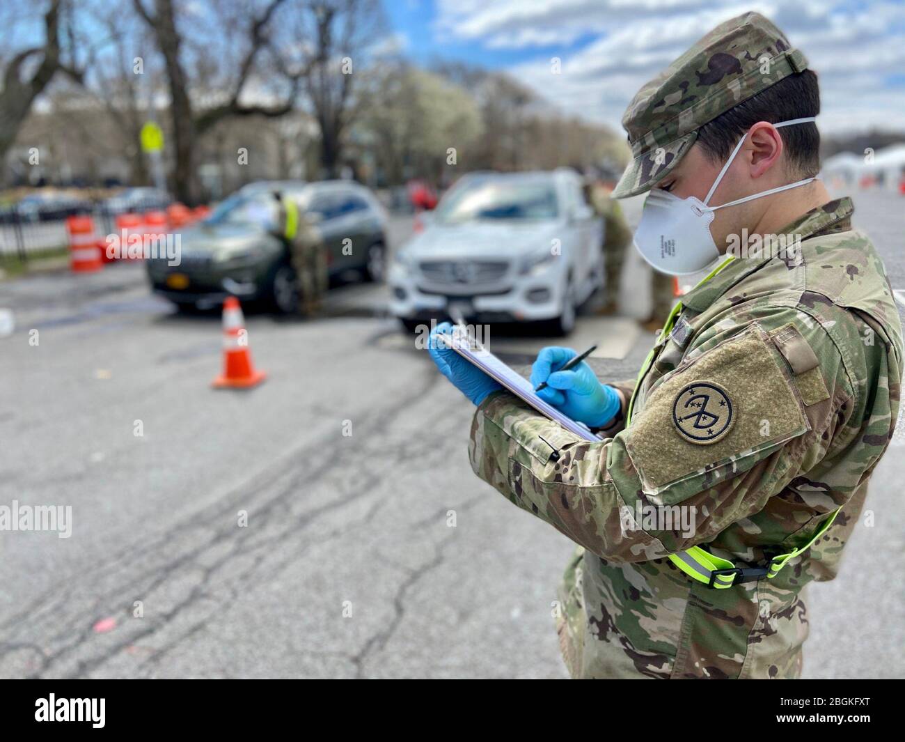 New York Army National Guard Spc. Cody Roche, assigned to the 1st ...