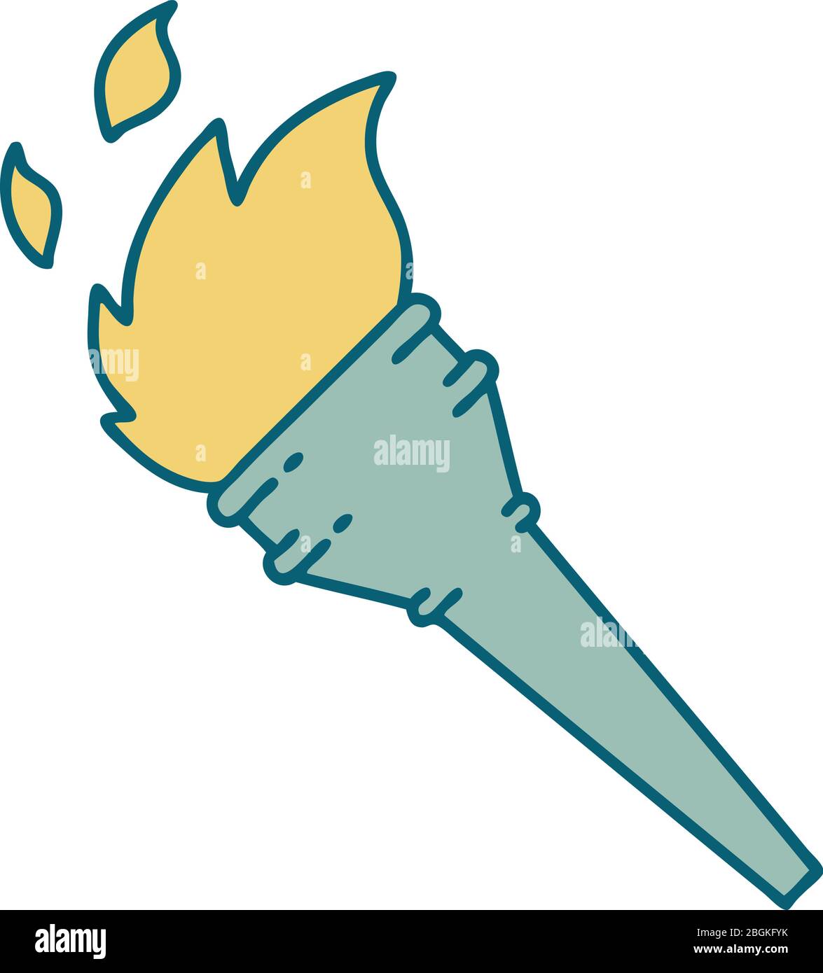iconic tattoo style image of a lit torch Stock Vector Image & Art - Alamy