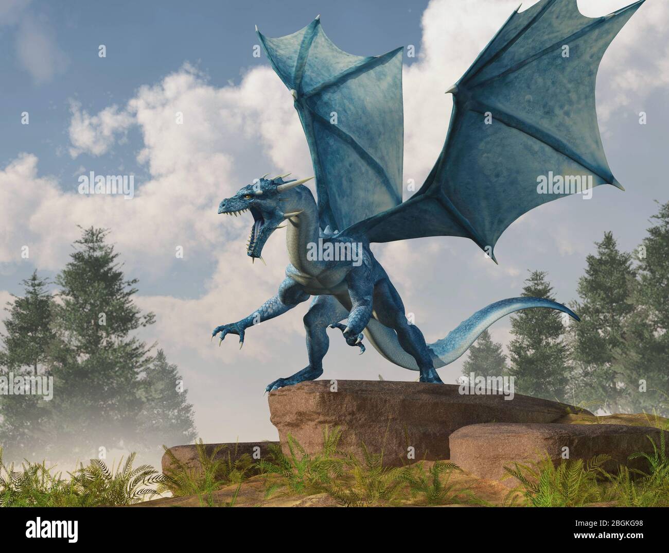 Blue Lightning Dragon