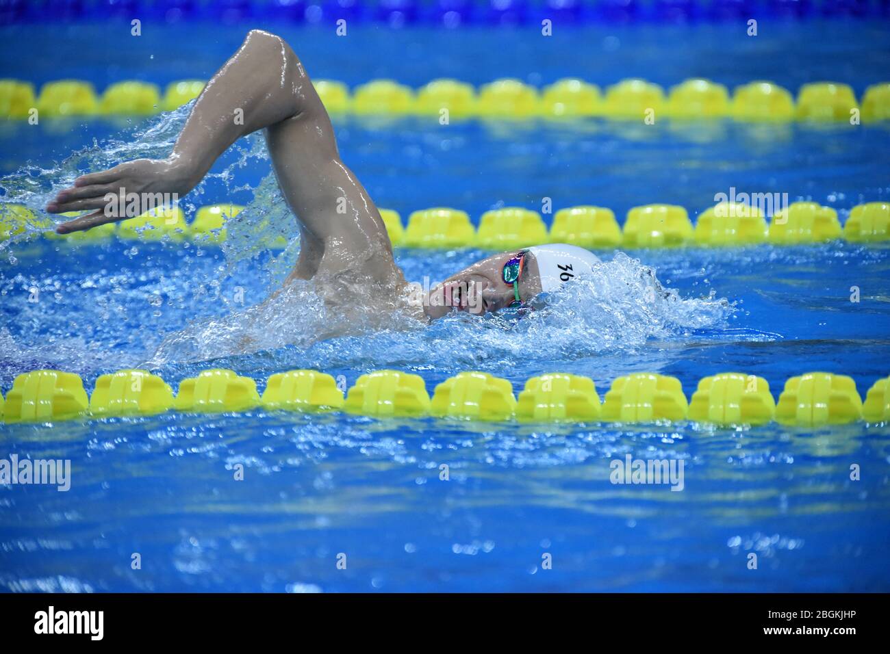 --File--Sun Yang swims in a swimming pool at the 2019 National Swimming ...
