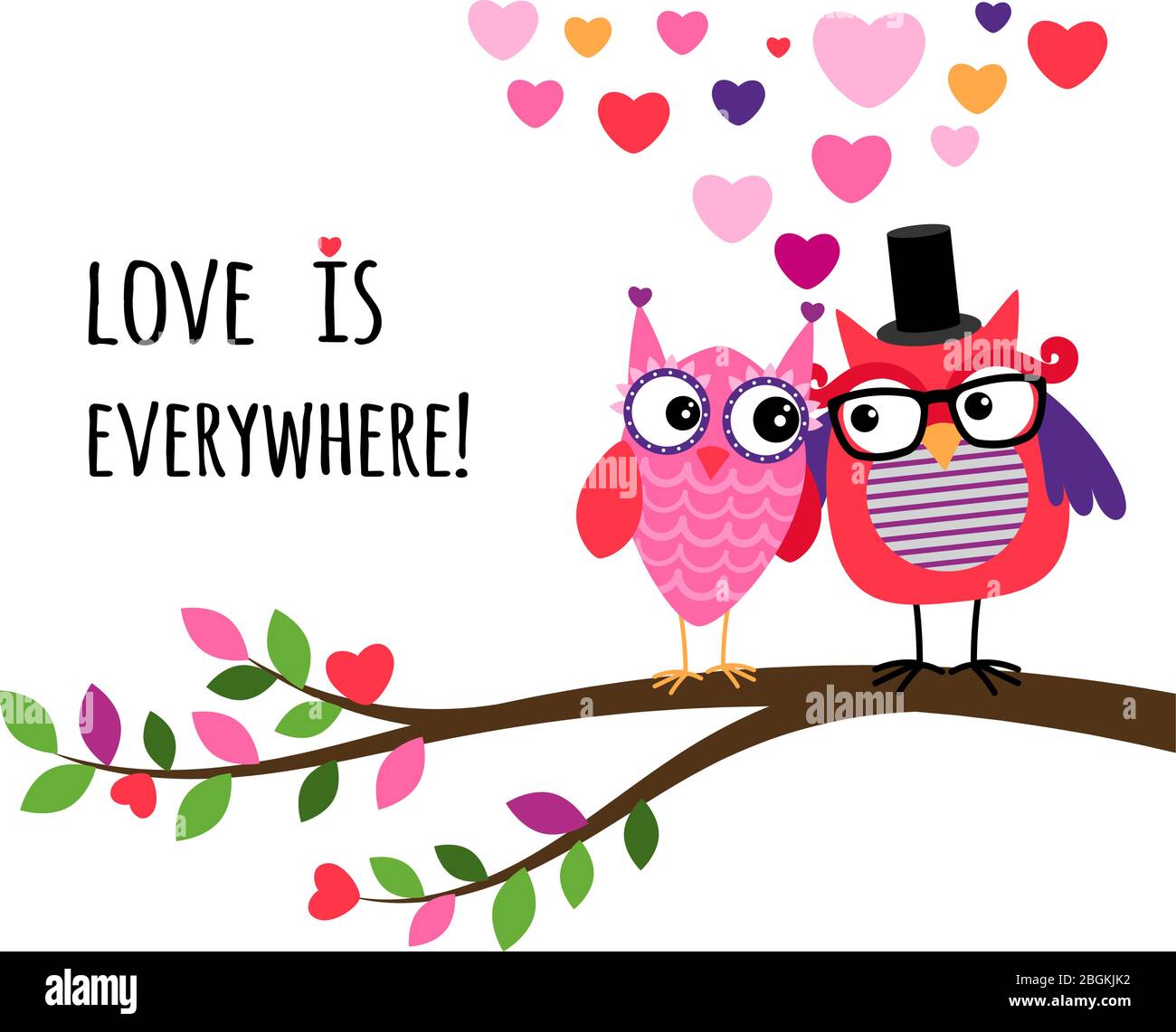 Valentine Owls Clipart