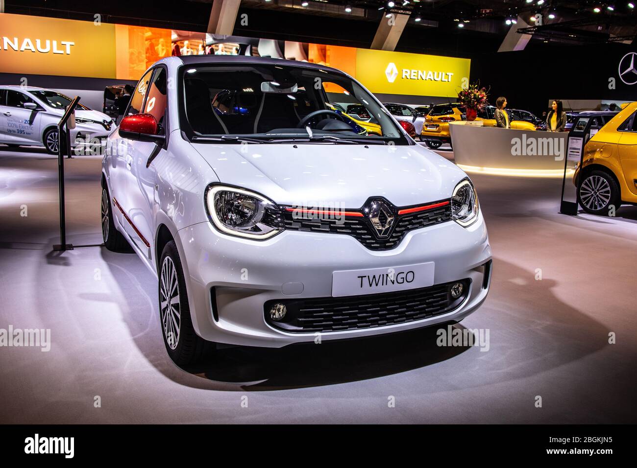 Brussels, Belgium, Jan 2020: Renault Twingo, Brussels Motor Show, third ...