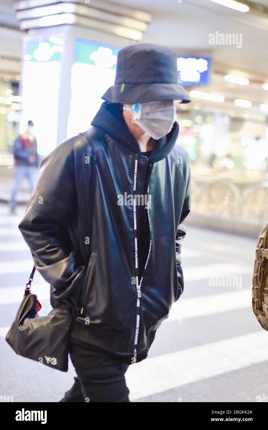 Chinese singer, dancer, rapper, and songwriter Cai Xukun arrives at a ...