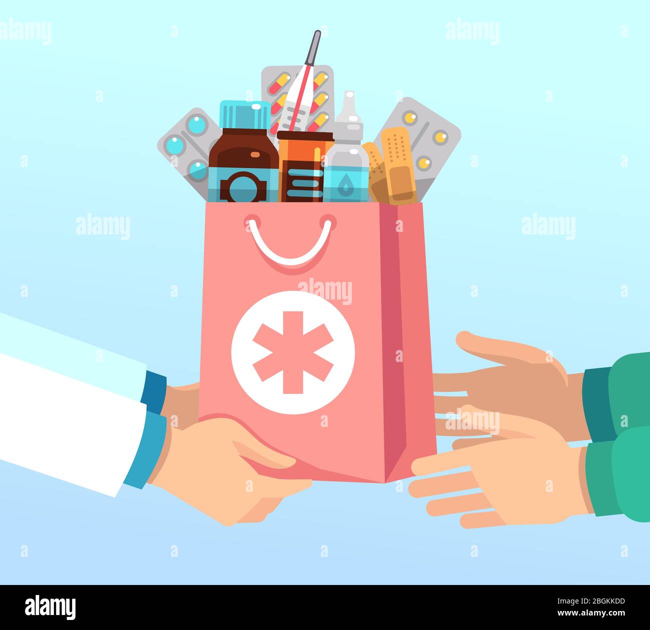 Pharmacist hands Stock Vector Images - Alamy