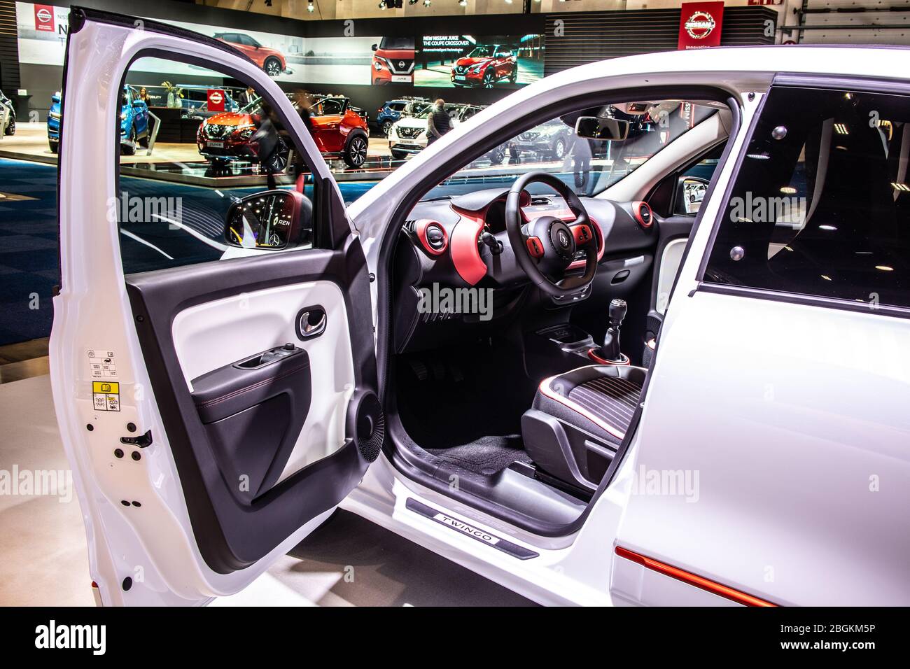 Brussels, Belgium, Jan 2020: Renault Twingo, Brussels Motor Show, third ...