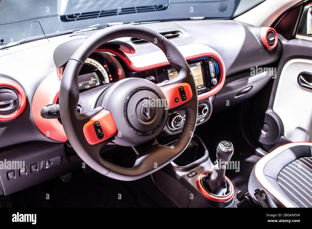 Brussels, Belgium, Jan 2020: Renault Twingo, Brussels Motor Show, third ...