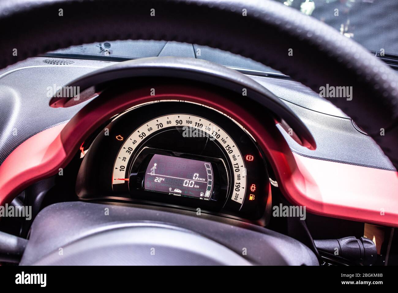 Brussels, Belgium, Jan 2020: Renault Twingo, Brussels Motor Show, third ...