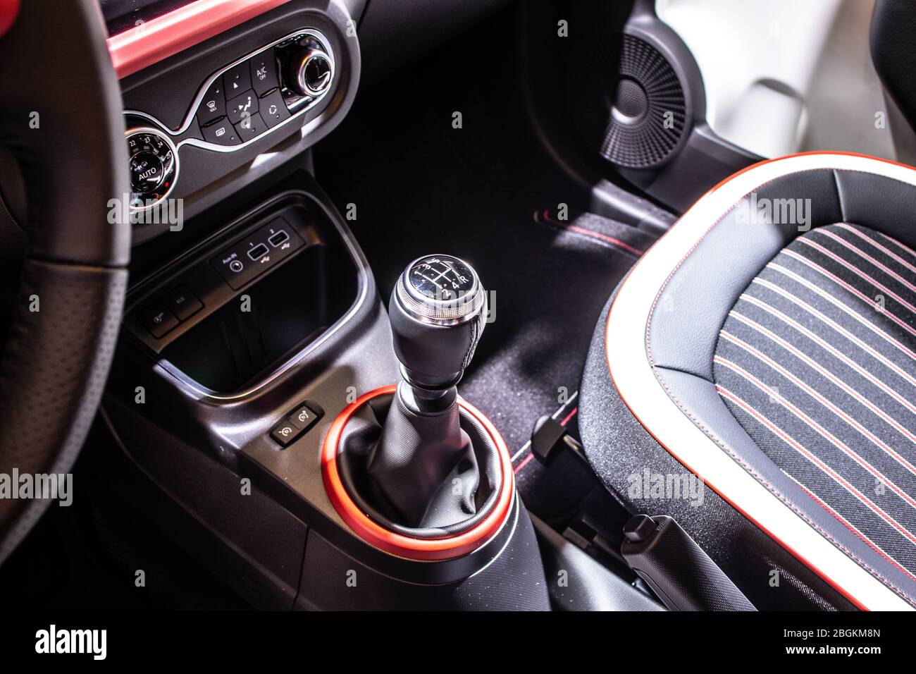 Brussels, Belgium, Jan 2020: Renault Twingo, Brussels Motor Show, third ...