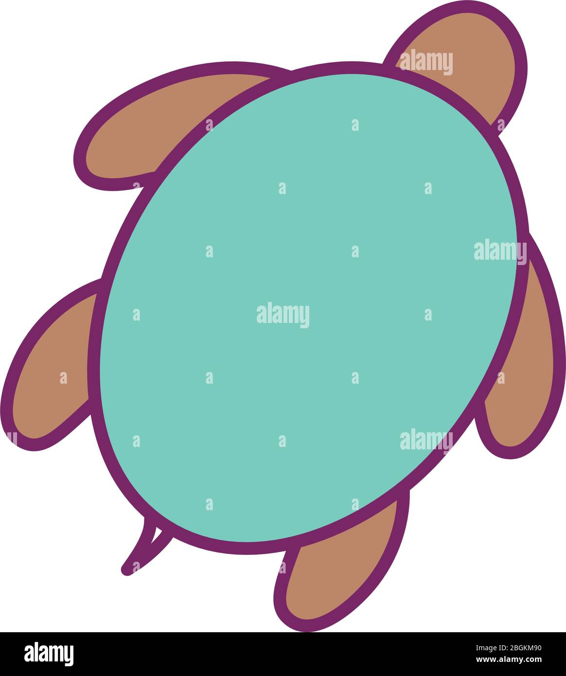 Isolated turtle line and fill style icon vector design Stock Vector ...