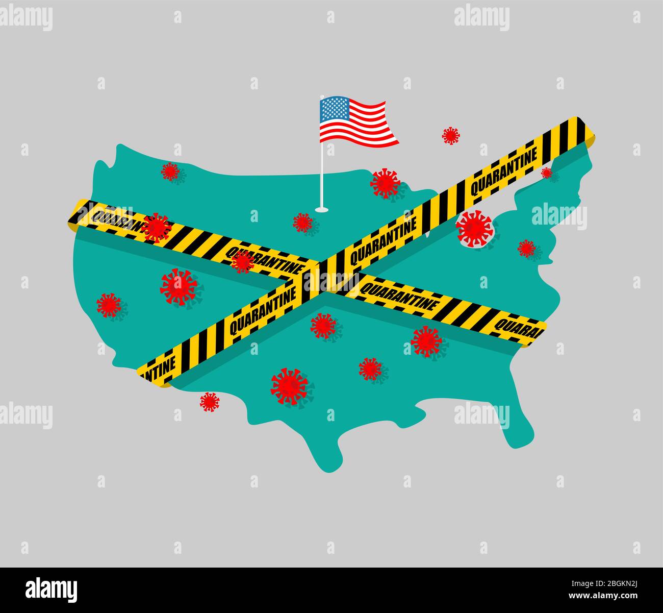 American flag in disaster Stock Vector Images - Alamy