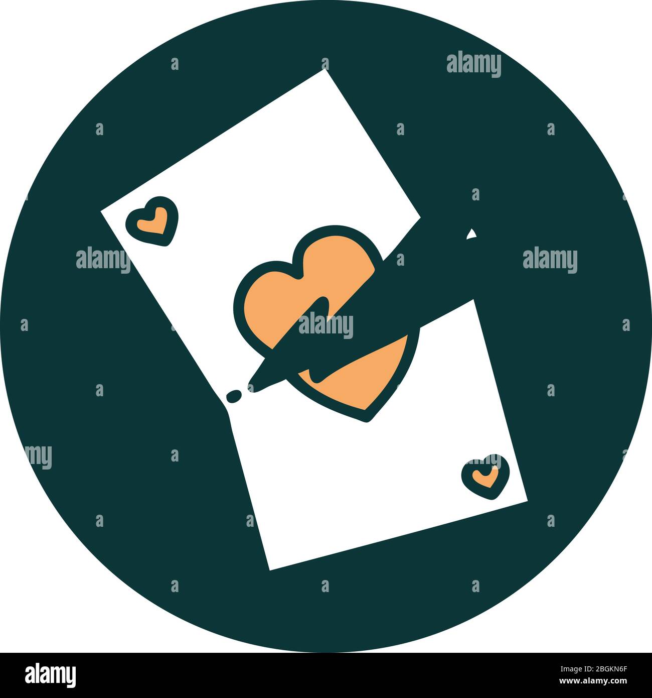 iconic tattoo style image of a torn card Stock Vector Image & Art - Alamy