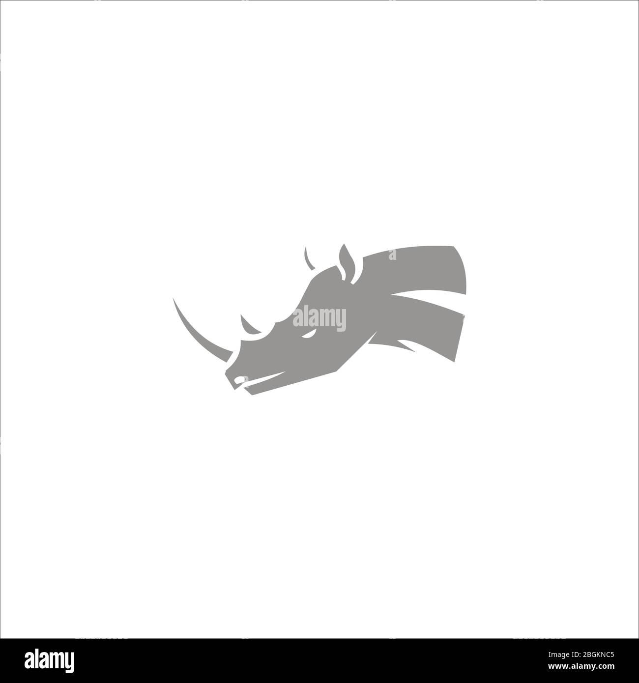 Animal Rhino logo design template Stock Vector Image & Art - Alamy