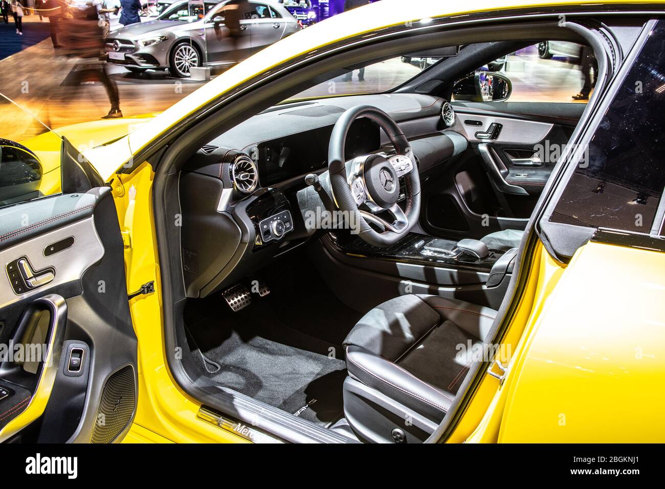 Brussels, Belgium, Jan 2020 Mercedes CLA 180 at Brussels Motor Show ...