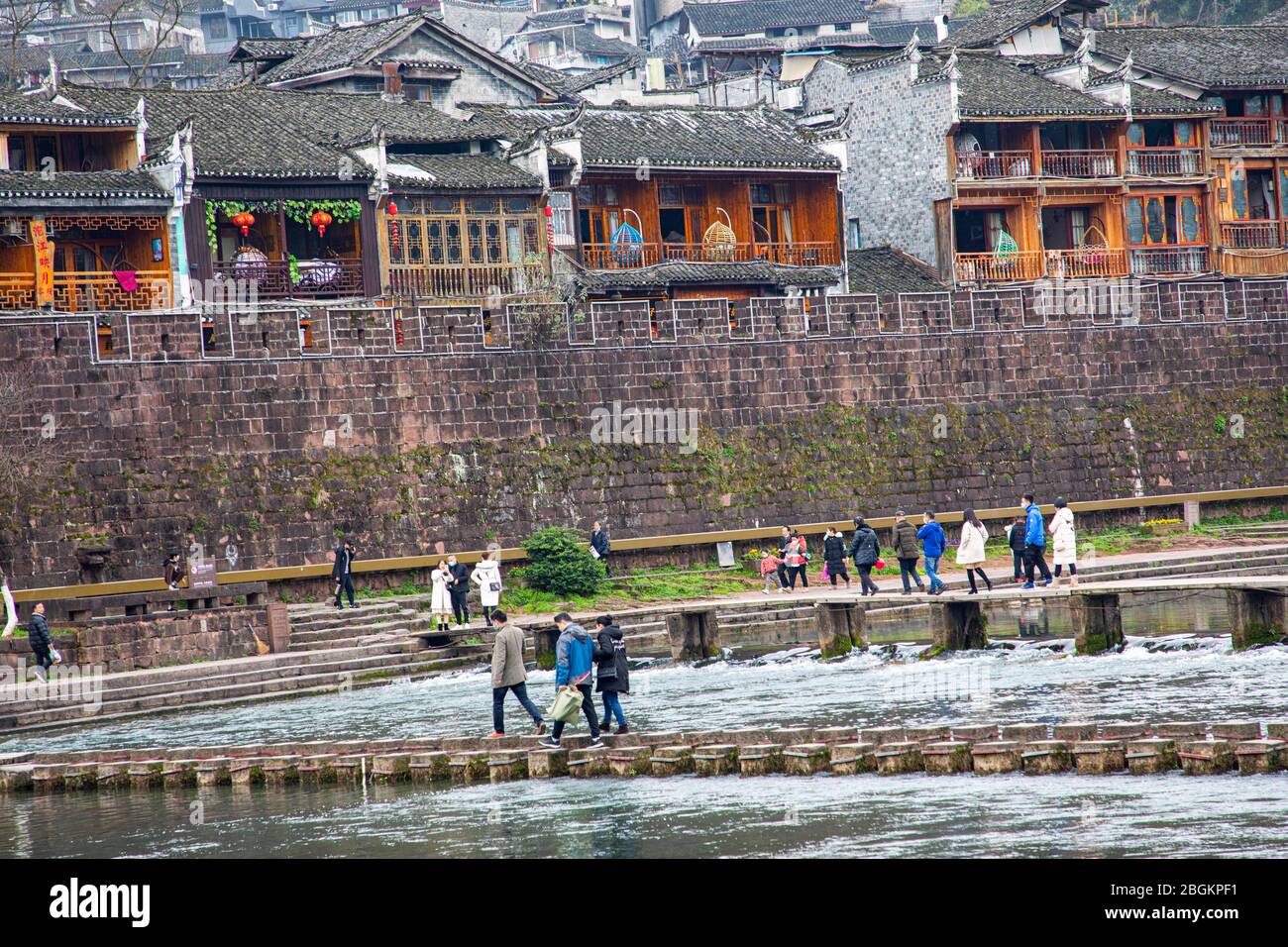 People visit fenghuang ancient town hi-res stock photography and images ...