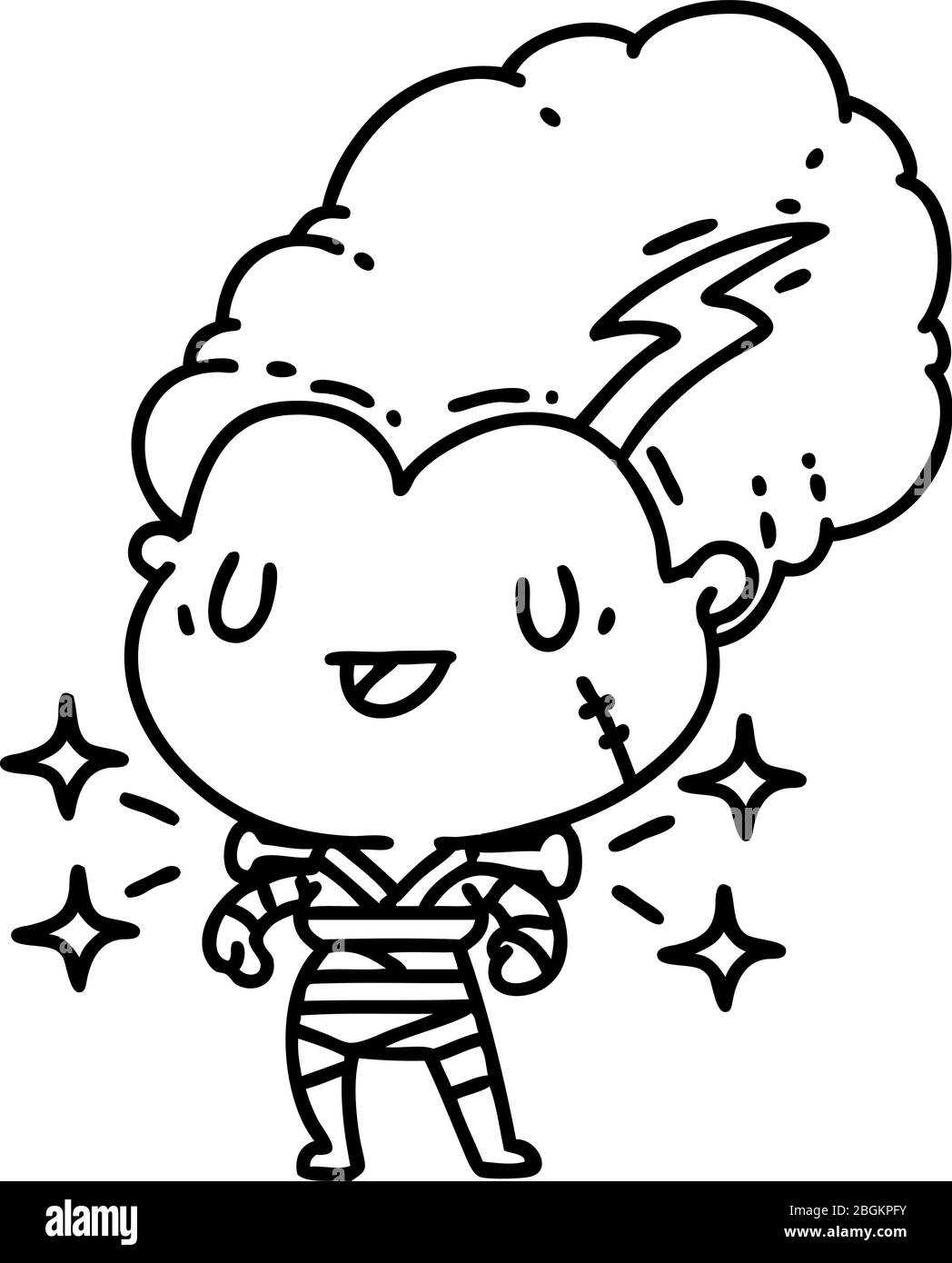 illustration of a traditional black line work tattoo style undead ...