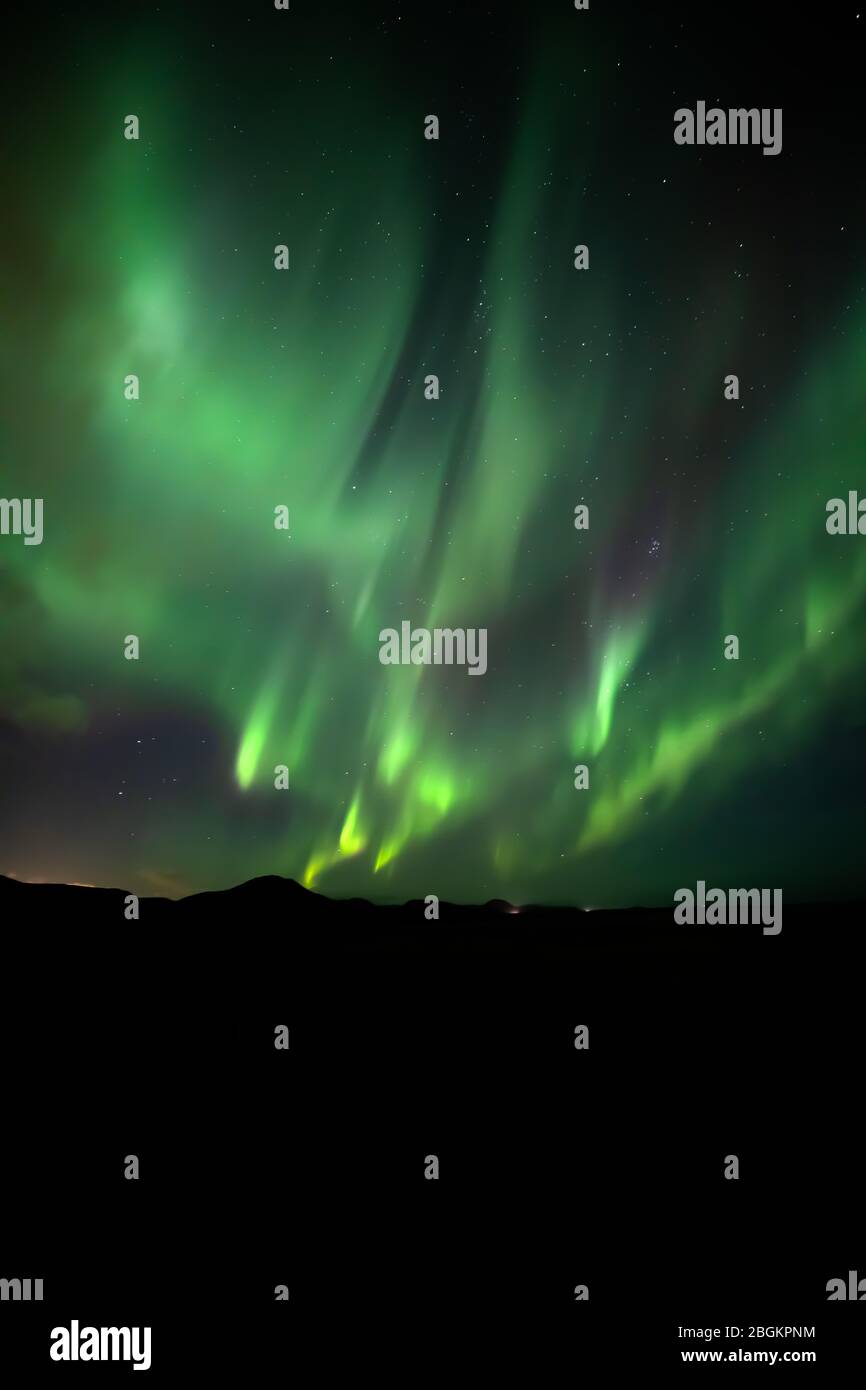 Iceland night sky northern lights hi-res stock photography and images ...