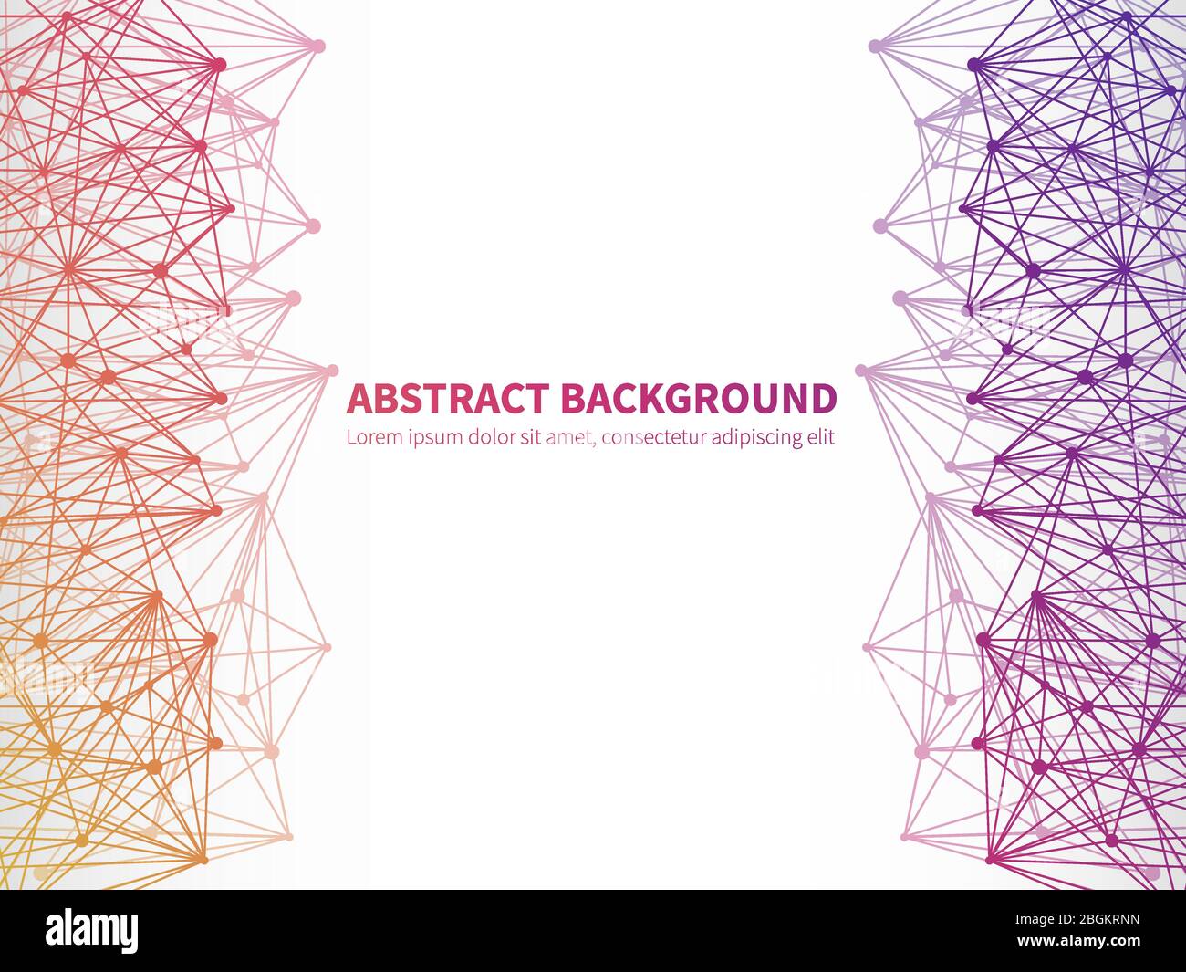 Abstract geometric vector background template with colorful molecular ...