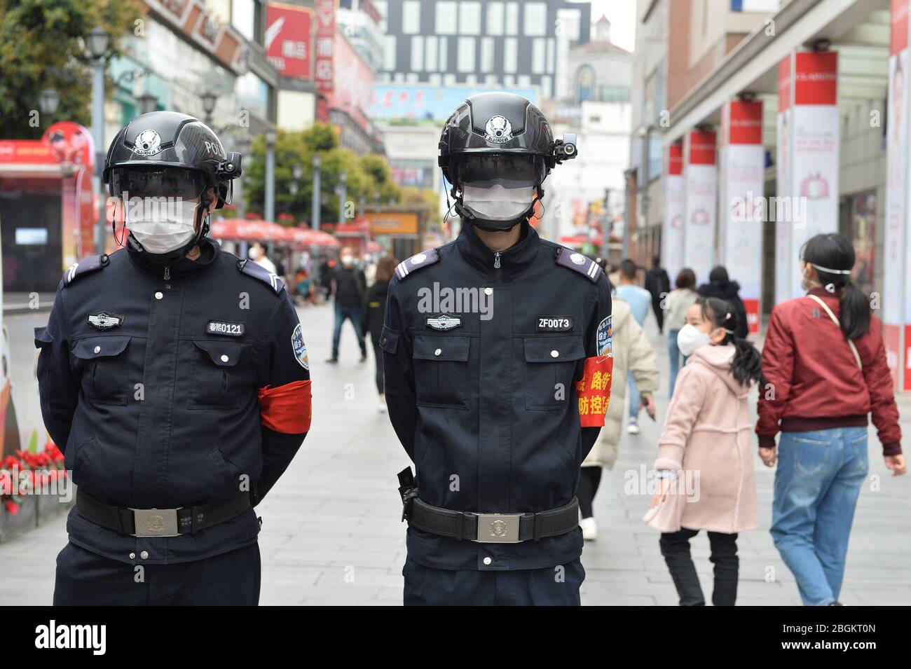 Safety guards walk with smart helmets that can detect people's ...