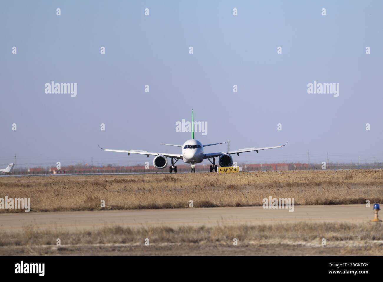 A Comac C919, a narrow-body twinjet airliner developed by Chinese ...
