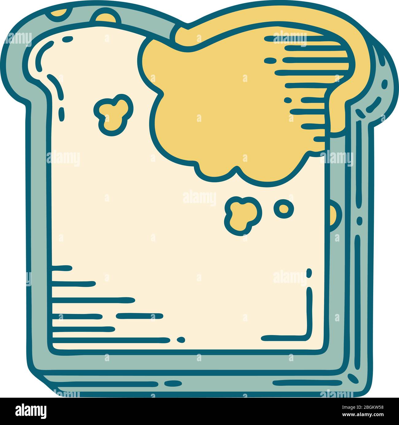 iconic tattoo style image of a mouldy bread Stock Vector Image & Art ...