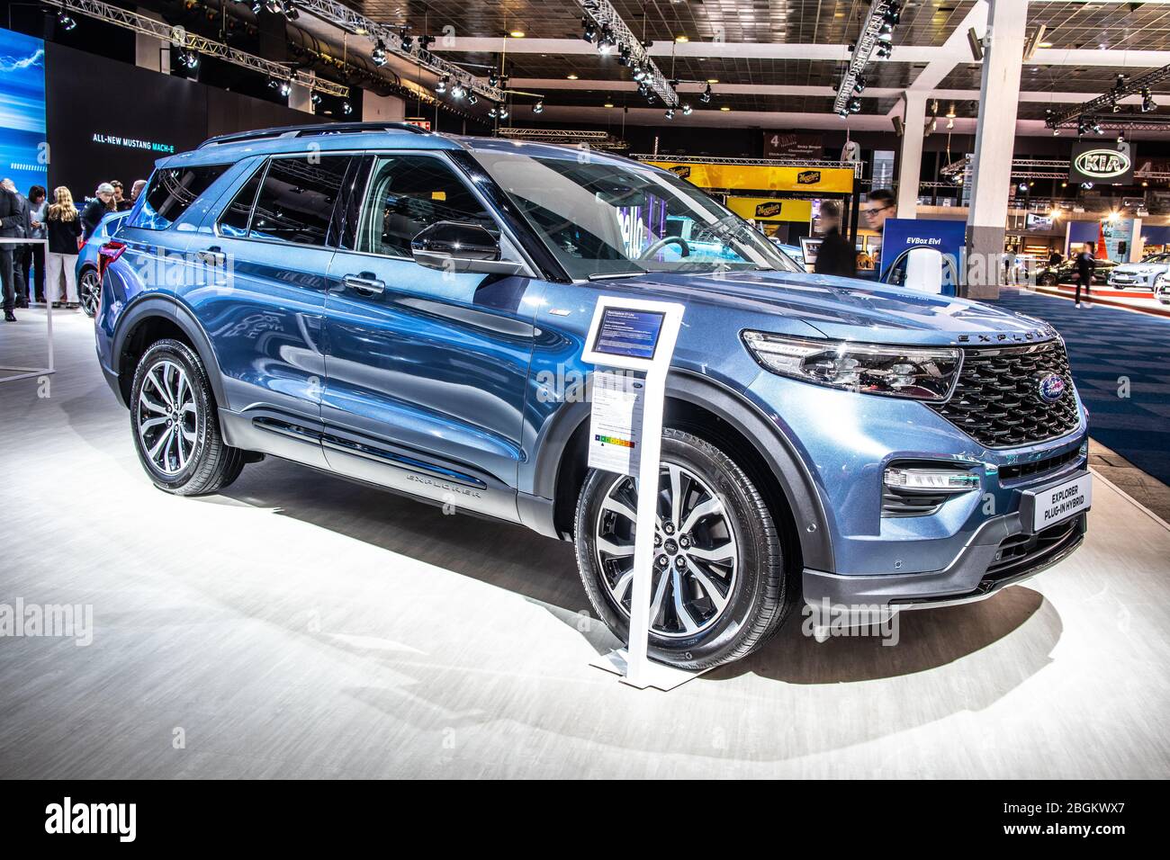 Brussels, Belgium, Jan 2020 Ford Explorer Plug In Hybrid SUV, Brussels ...