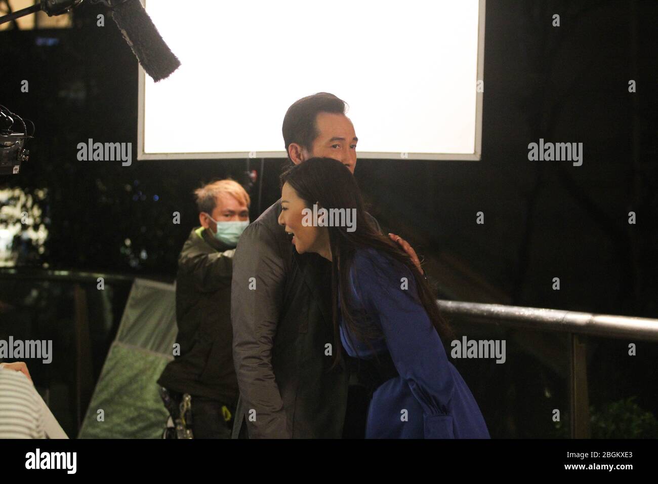 **Hong Kong OUT**Hong Kong actor Moses Chan, left, and actress Joyce ...