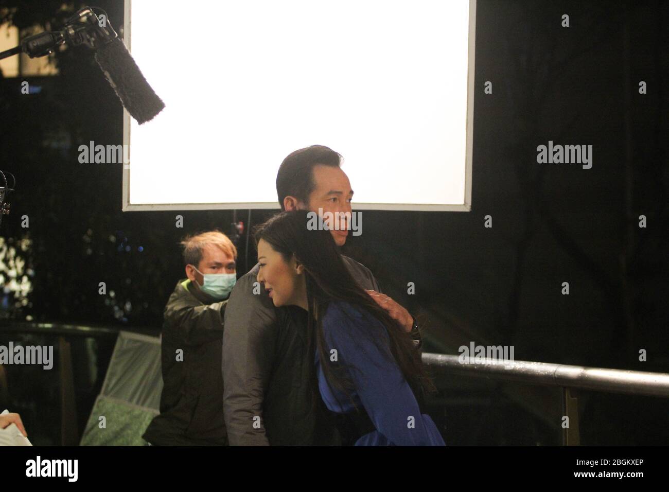 **Hong Kong OUT**Hong Kong actor Moses Chan, left, and actress Joyce ...