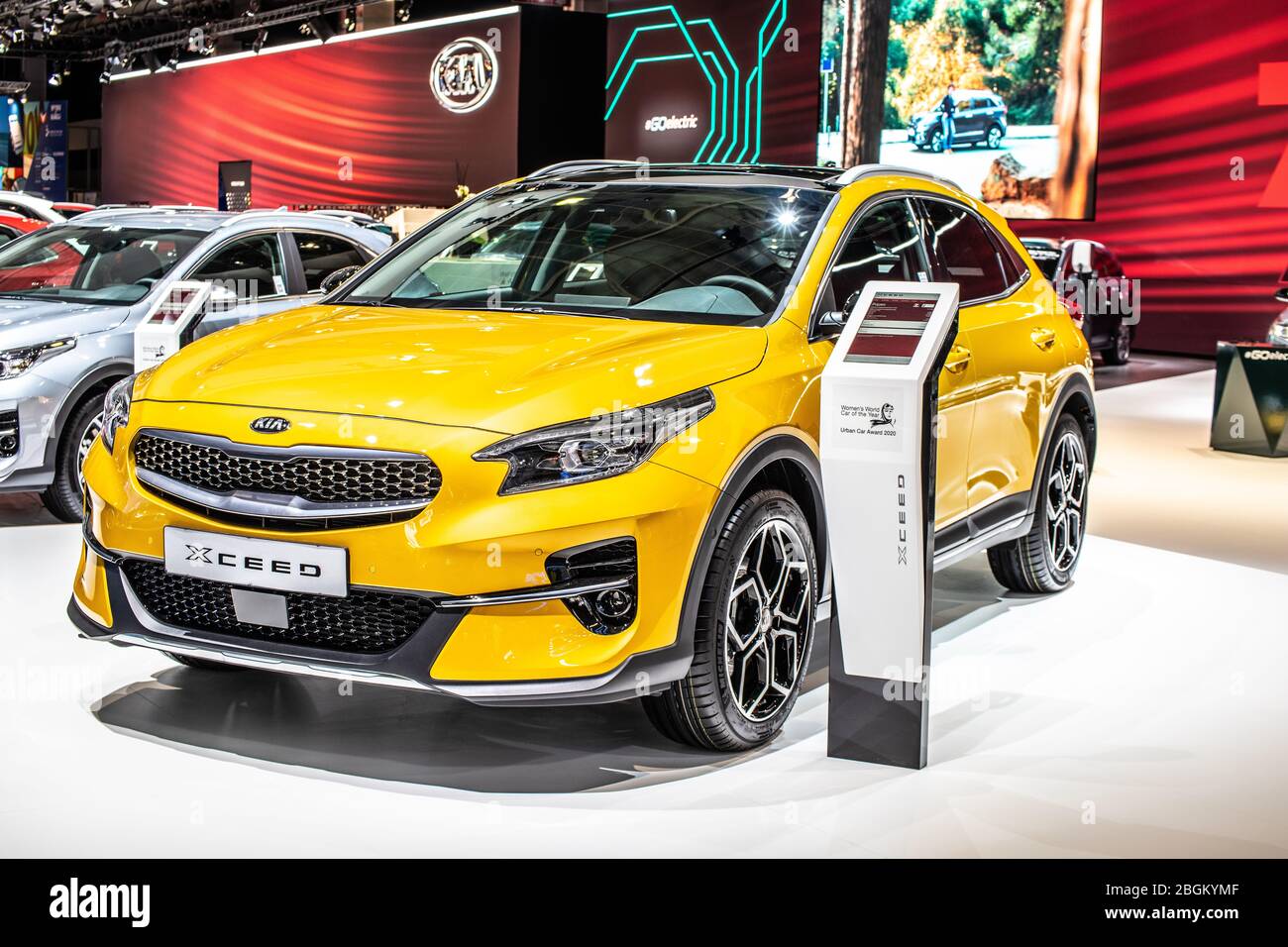 Brussels, Belgium, Jan 09, 2020: new Kia XCeed at Brussels Motor Show ...