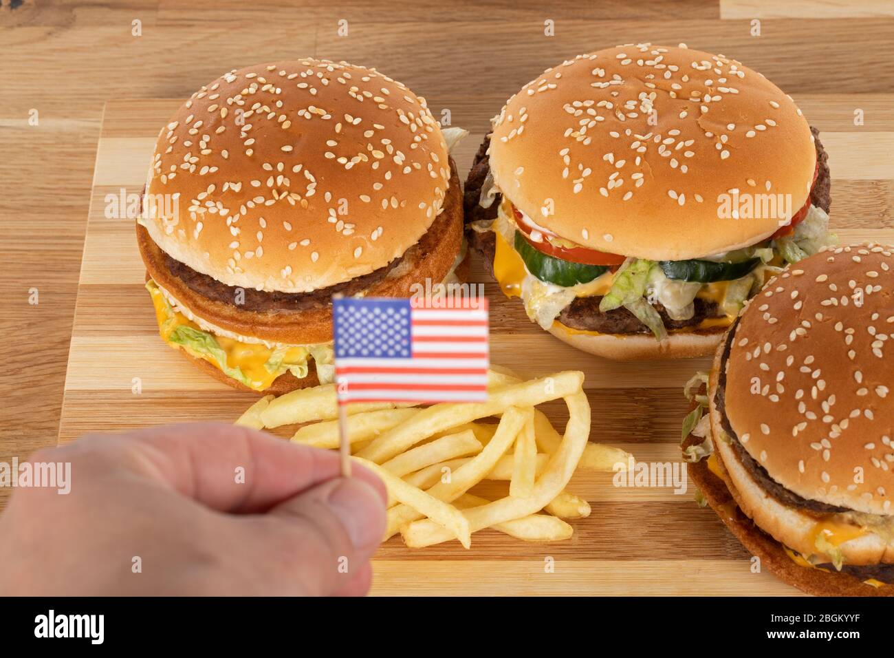 Burger with us flag hi-res stock photography and images - Alamy