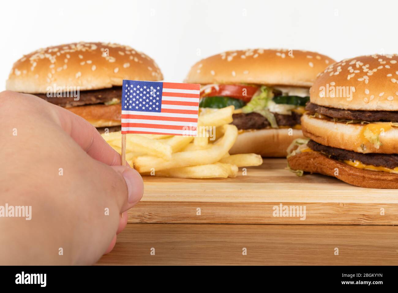 Mini beef burgers american flag hi-res stock photography and images - Alamy