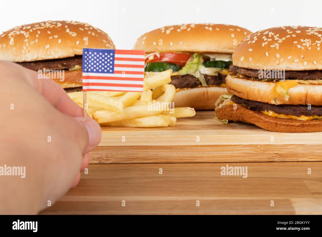 Burger with us flag hi-res stock photography and images - Alamy