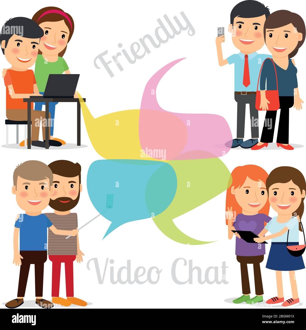 Group watching video Stock Vector Images - Alamy