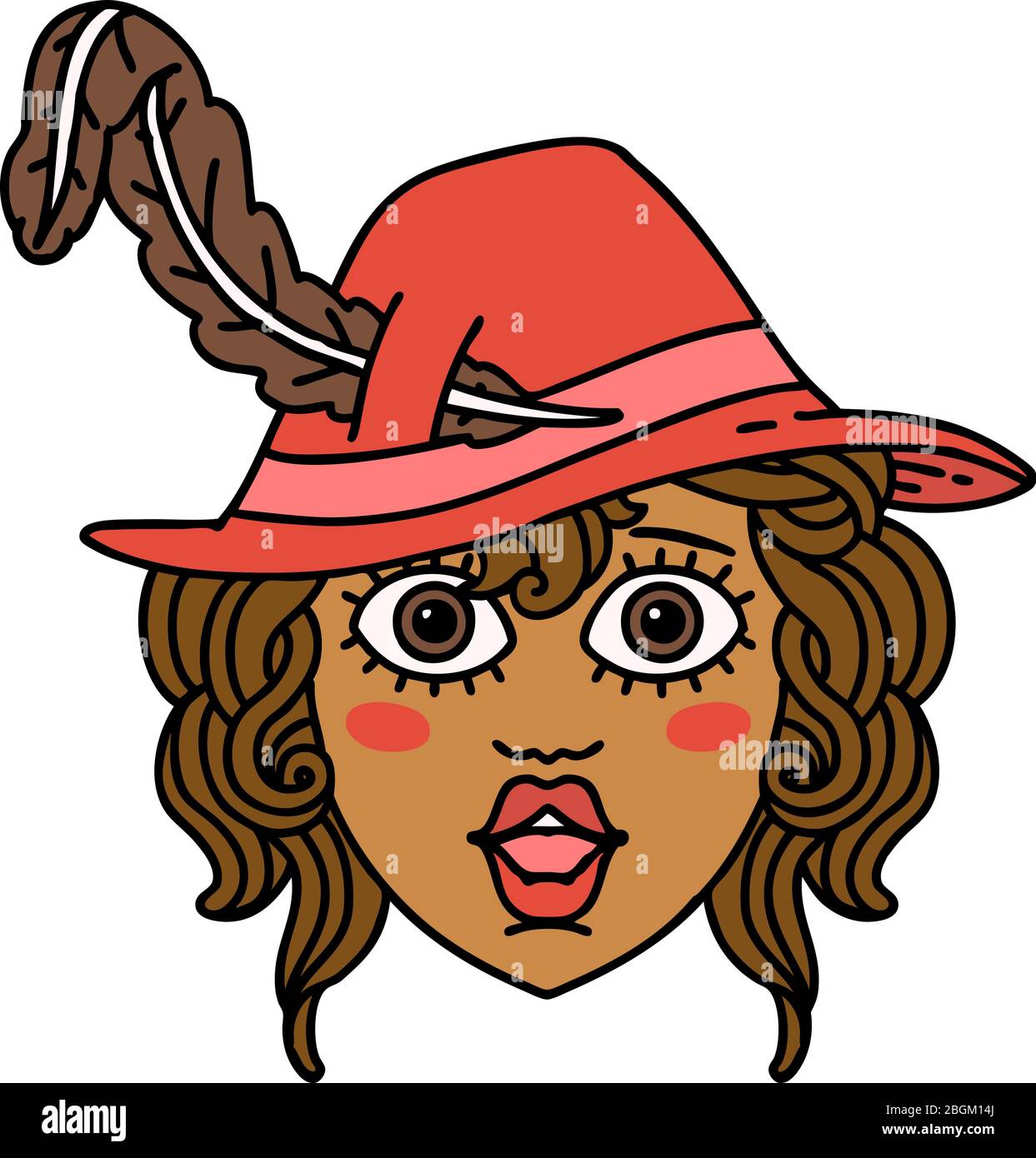 Retro Tattoo Style human bard character Stock Vector Image & Art - Alamy