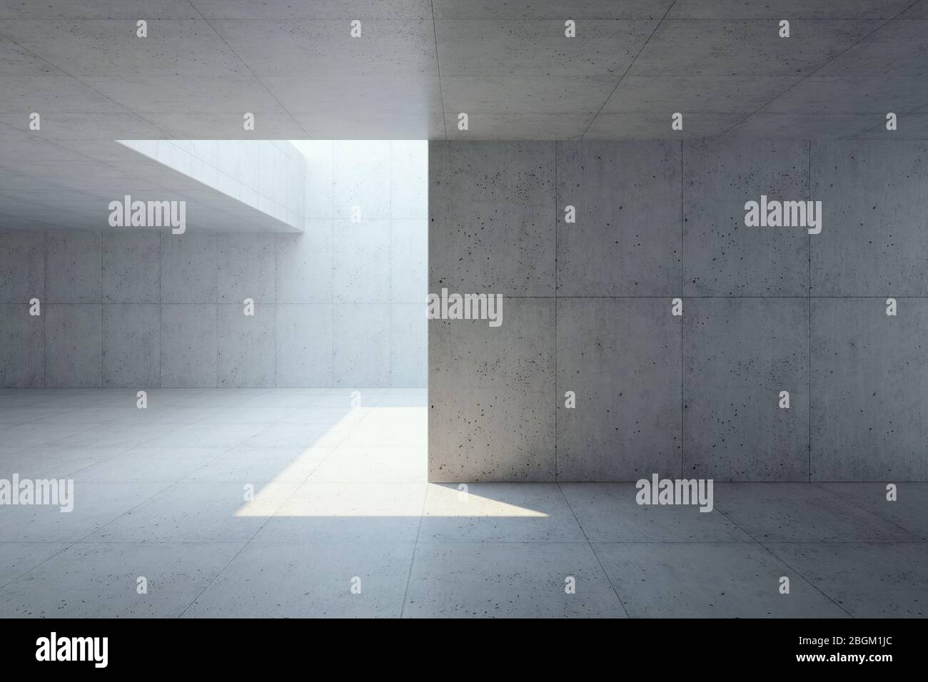 blank concrete space interior, 3d rendering Stock Photo - Alamy