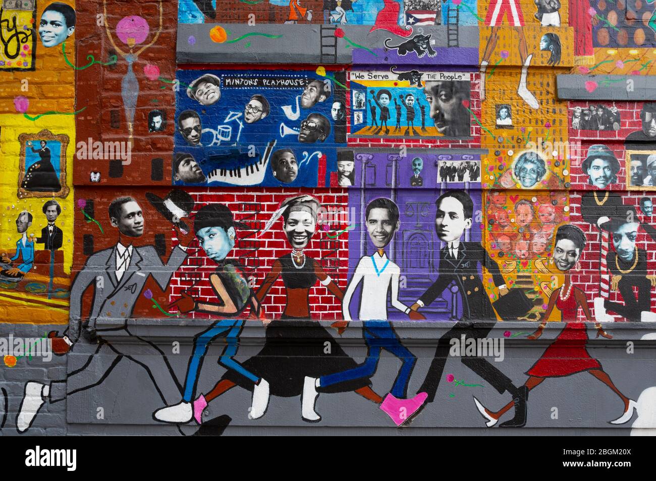 Mural wall for historic African American leaders Stock Photo - Alamy