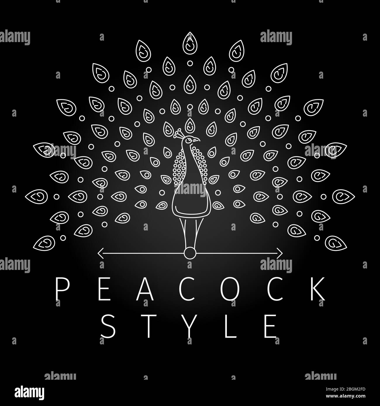 Filigree line drawing peacock Black and White Stock Photos & Images - Alamy