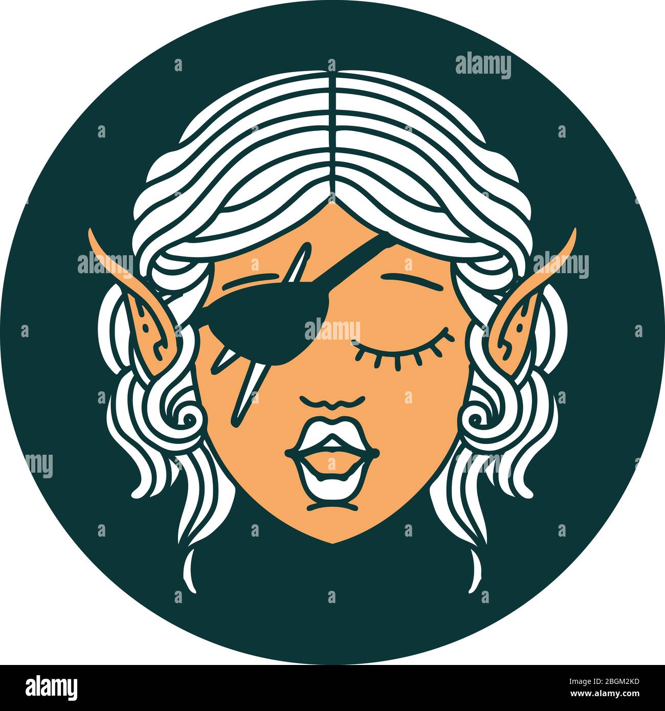 icon of elf rogue character face Stock Vector Image & Art - Alamy