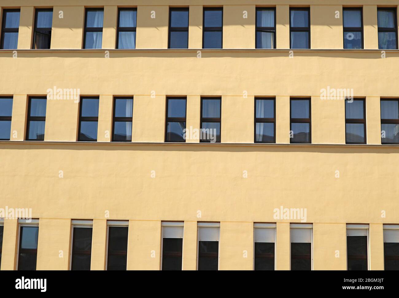 Windows of the school building Stock Photo - Alamy