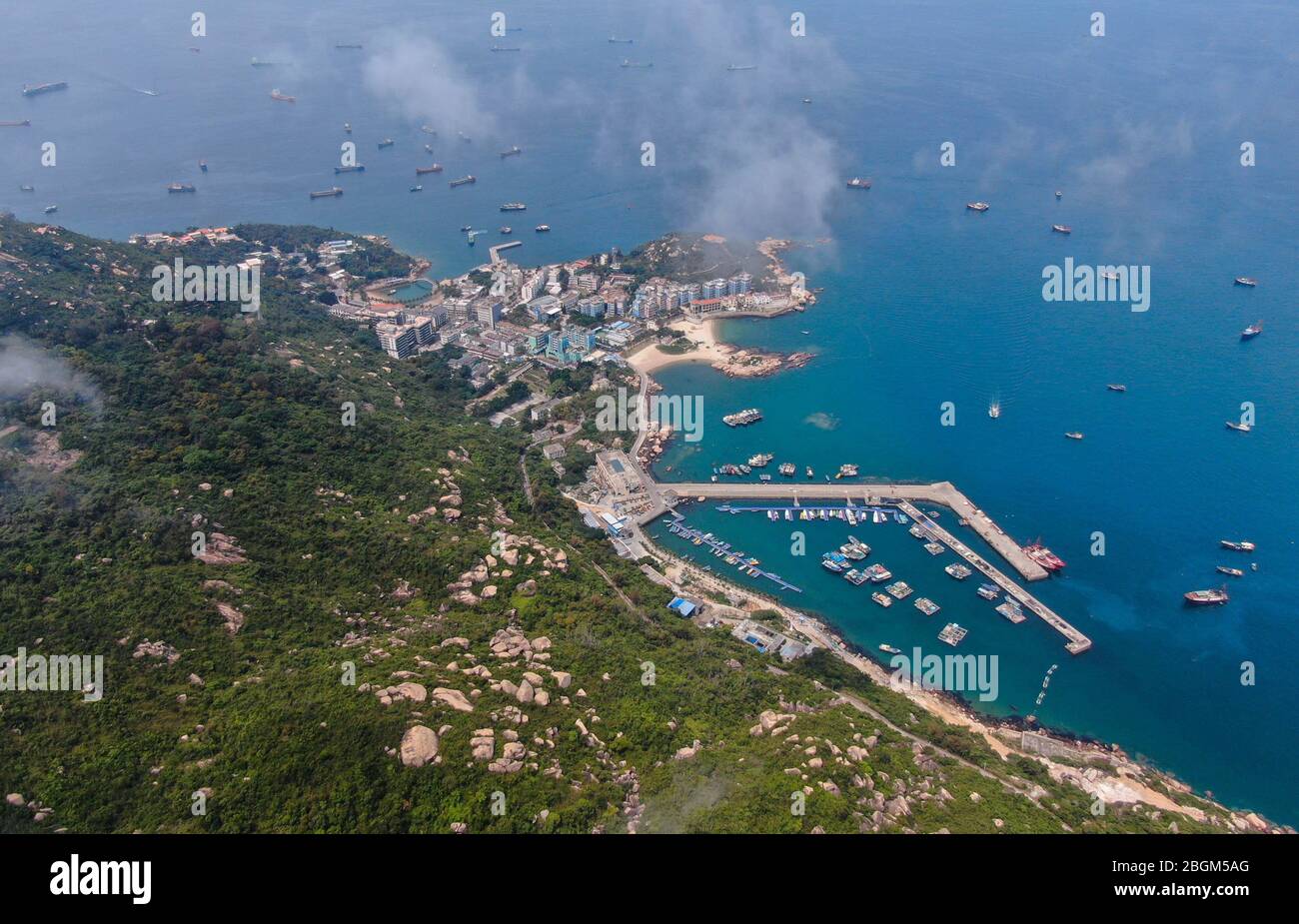 Zhuhai. 21st Apr, 2020. Aerial photo taken on April 21, 2020 shows the ...