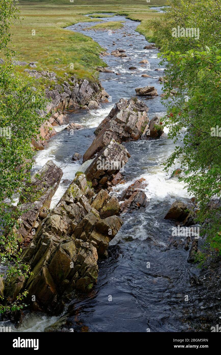River Bà below Bà Bridge, West Highland Way, Rannoch Moor, Highland ...