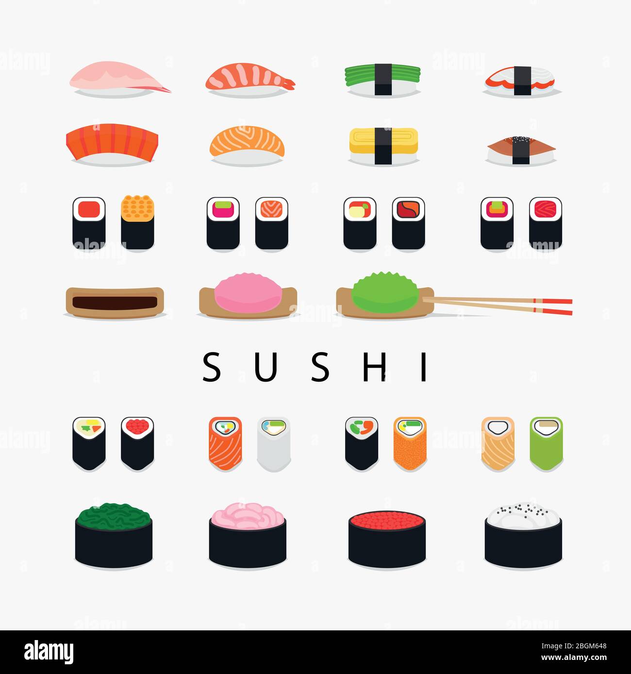 Portion food japanese sushi gourmet rice fish culture healthy Stock ...