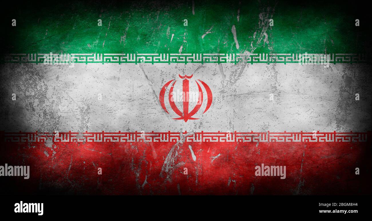 Flag of Iran with grunge texture background 3D illustration Stock Photo ...