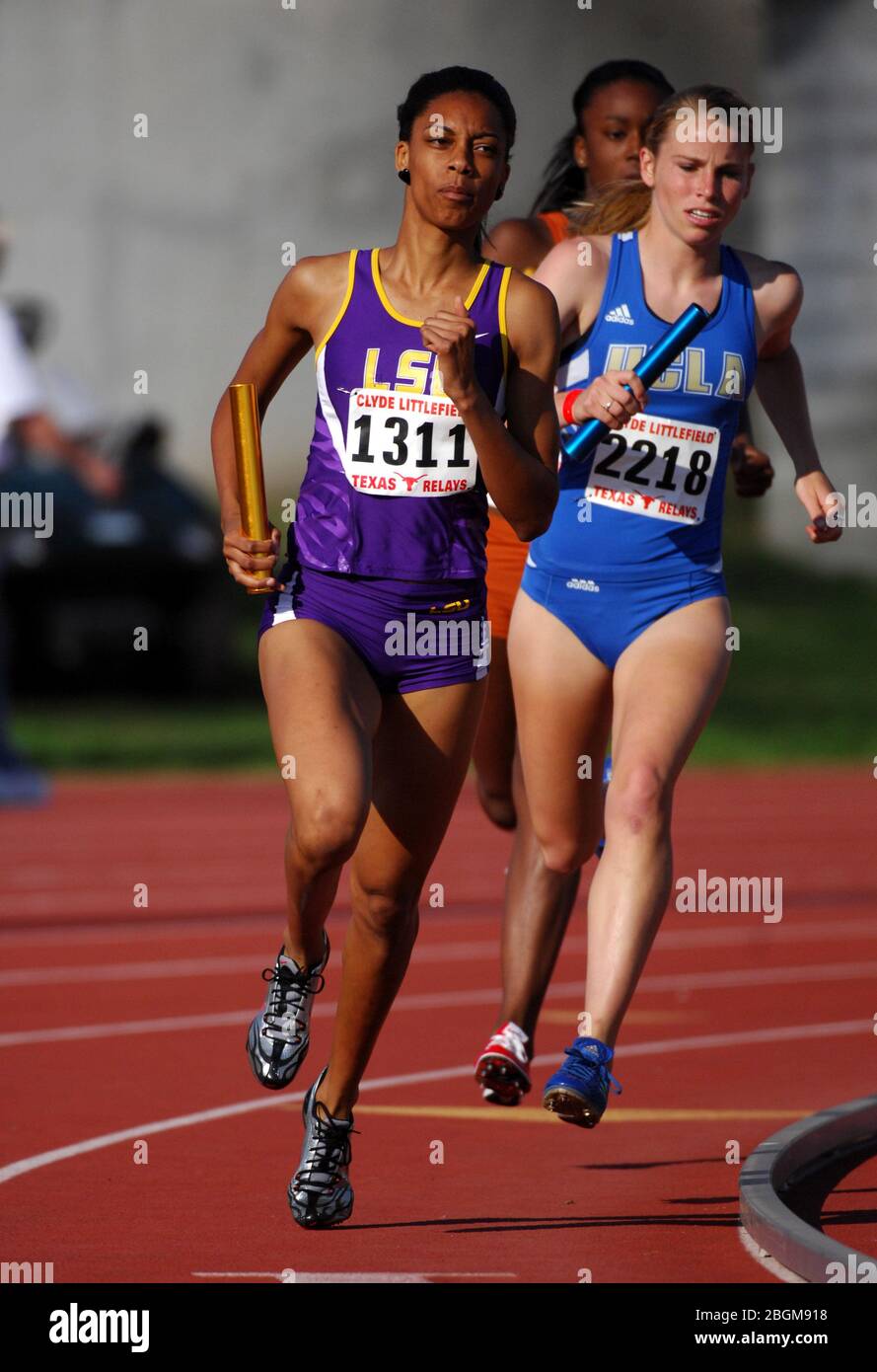 Austin, United States. 05th Apr, 2007. LaTavia Thomas runs a leg on LSU ...