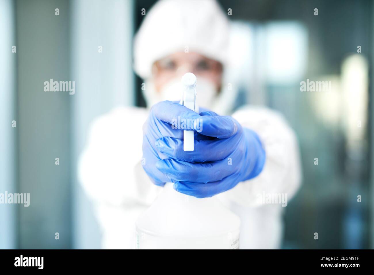 Disinfectant product as antibacterial weapon Stock Photo - Alamy