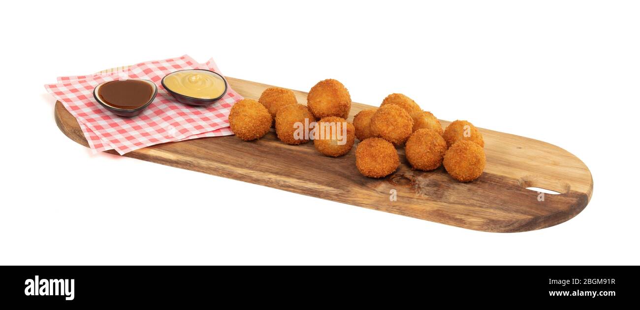 Dutch traditional snack bitterbal with a dutch flag, isolated Stock ...