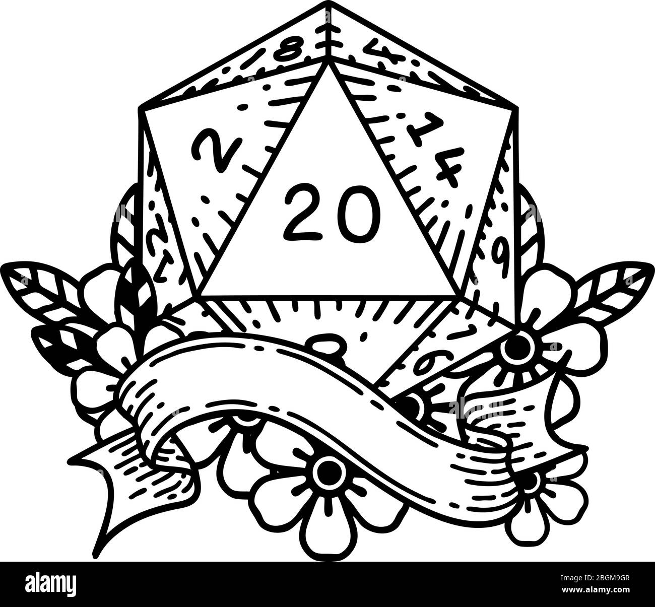 D20 dice Black and White Stock Photos & Images - Alamy